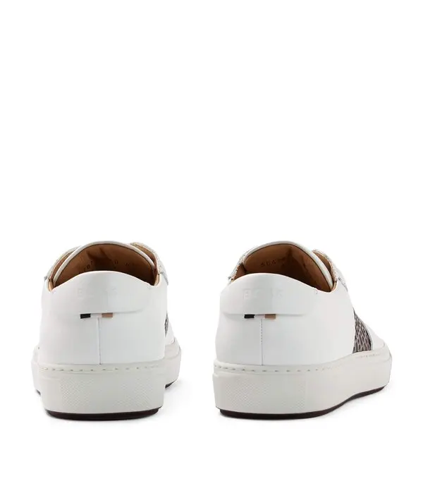 BOSS Leather Monogram Sneakers