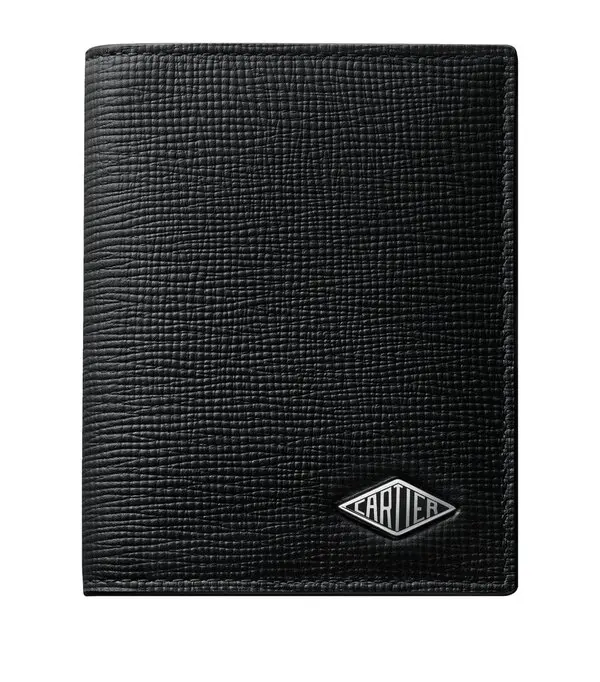 Cartier Grained Leather Losange Card Holder - Black