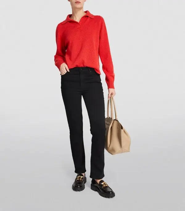 Paige Cindy High-rise Straight Jeans - Black