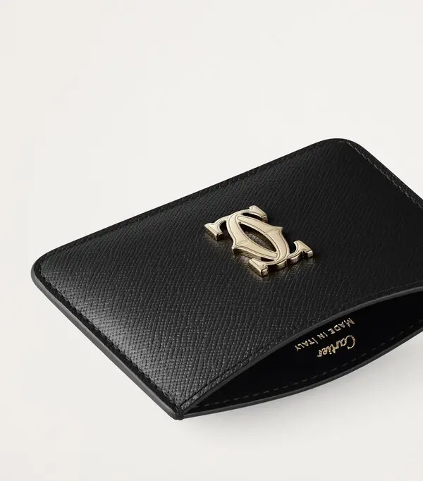 Cartier Leather C De Card Holder - Black