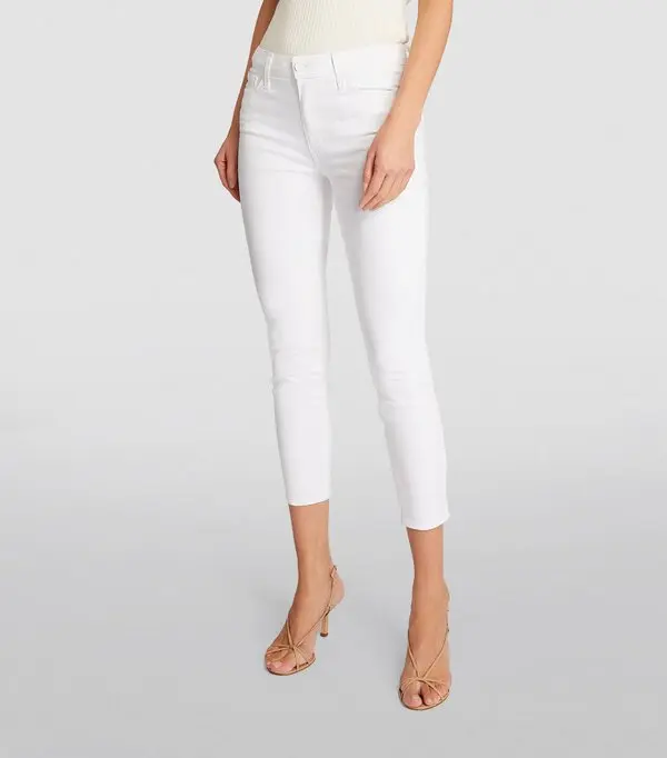 Paige Cropped Hoxton High-rise Skinny Jeans - White