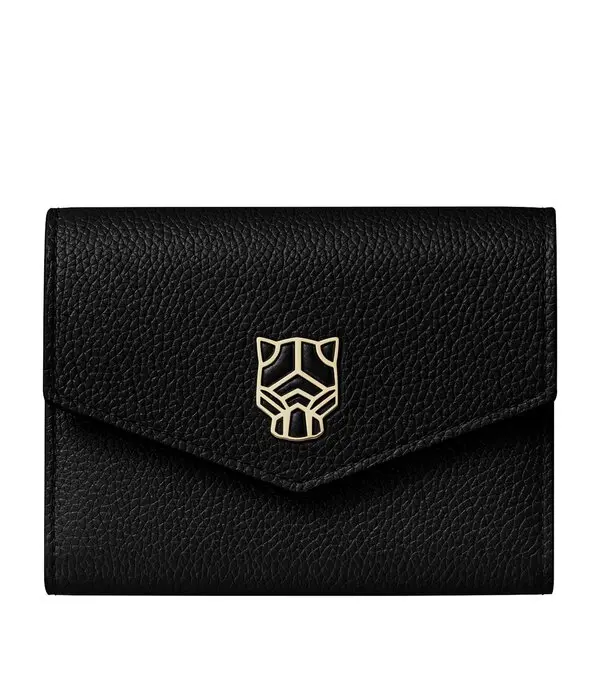 Cartier Mini Leather Panthère De Wallet - Black