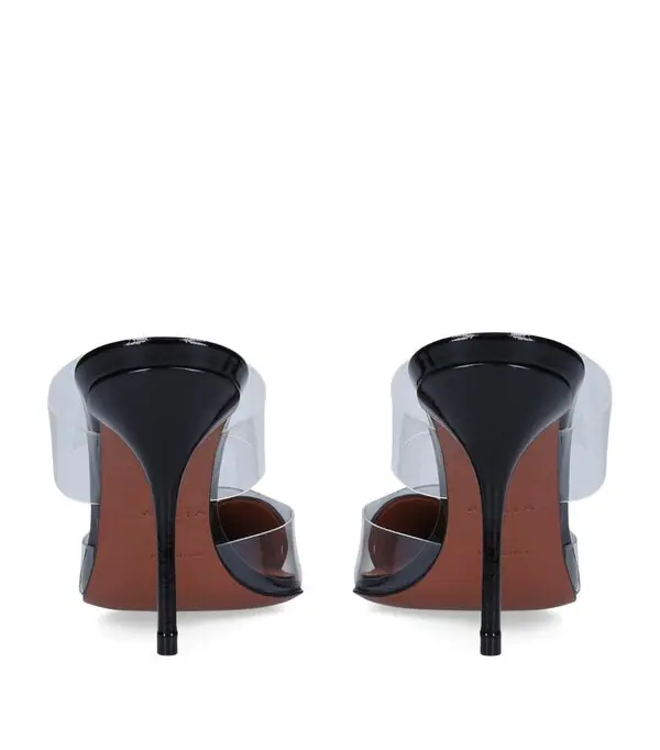 Alaïa Patent Leather Le Coeur Mules - Black