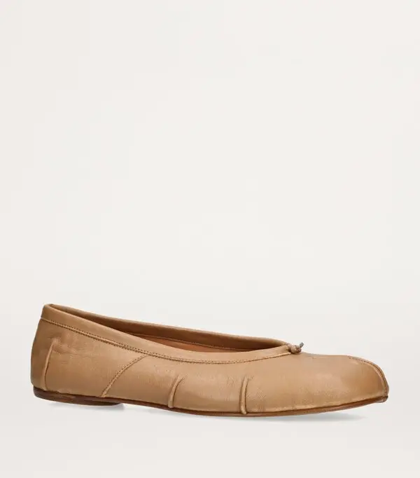 MAISON MARGIELA Leather Tabi Ballet Flats - Nude