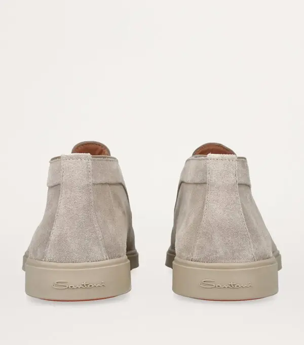 Santoni Suede Andvari Ankle Boots - Grey
