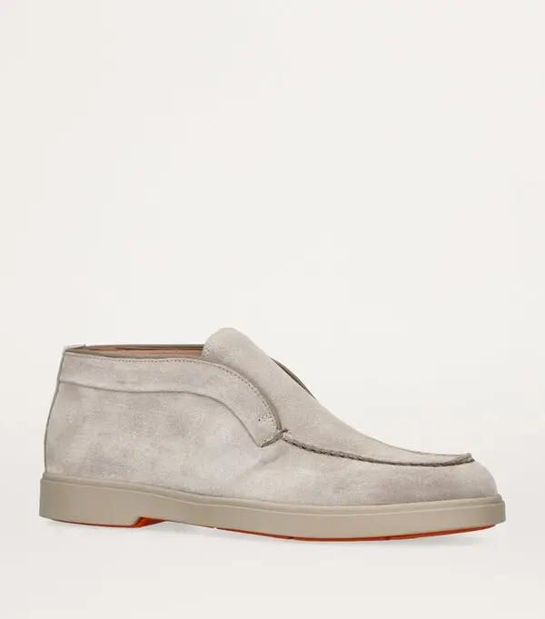 Santoni Suede Andvari Ankle Boots - Grey