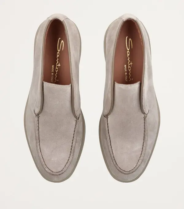 Santoni Suede Andvari Ankle Boots - Grey