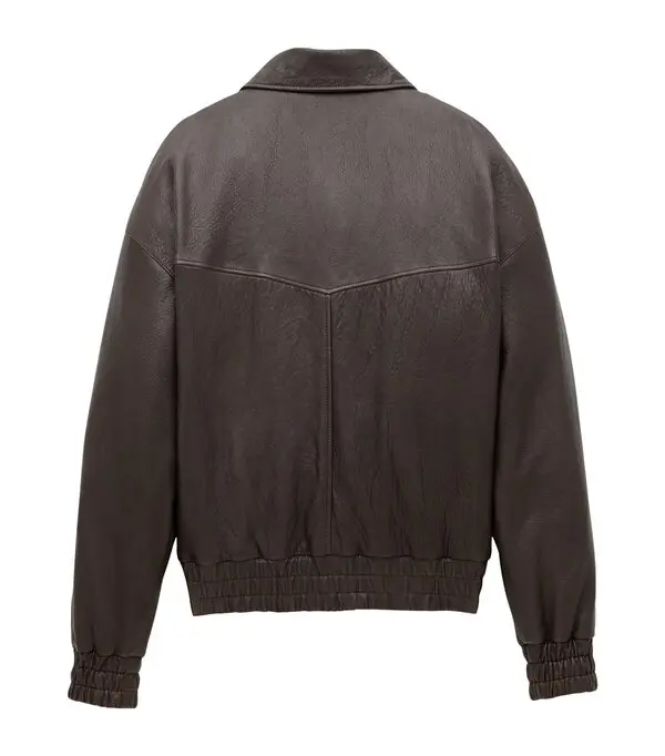 Saint Laurent Leather Bomber Jacket