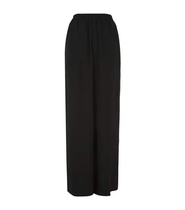 Eskandar Silk Wide-leg Trousers - Black