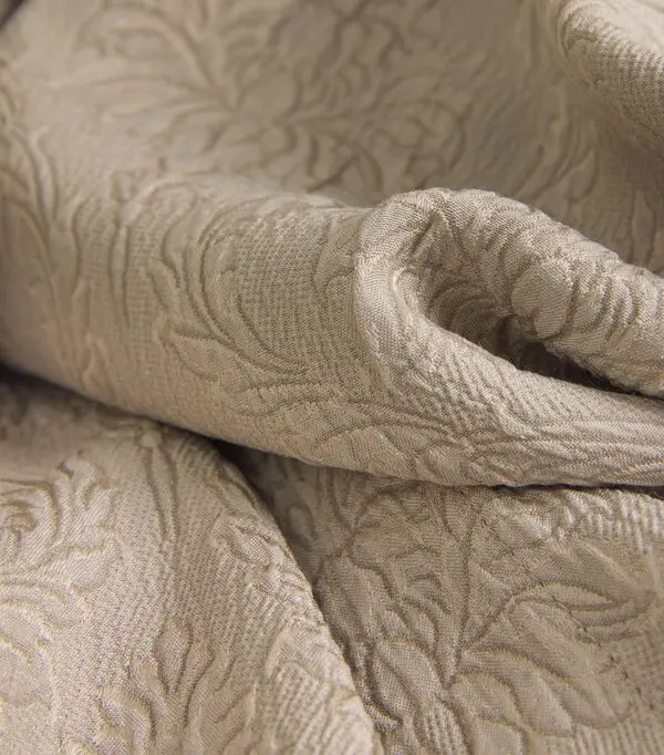 Eskandar Silk Floral Stand Collar Shirt - Grey
