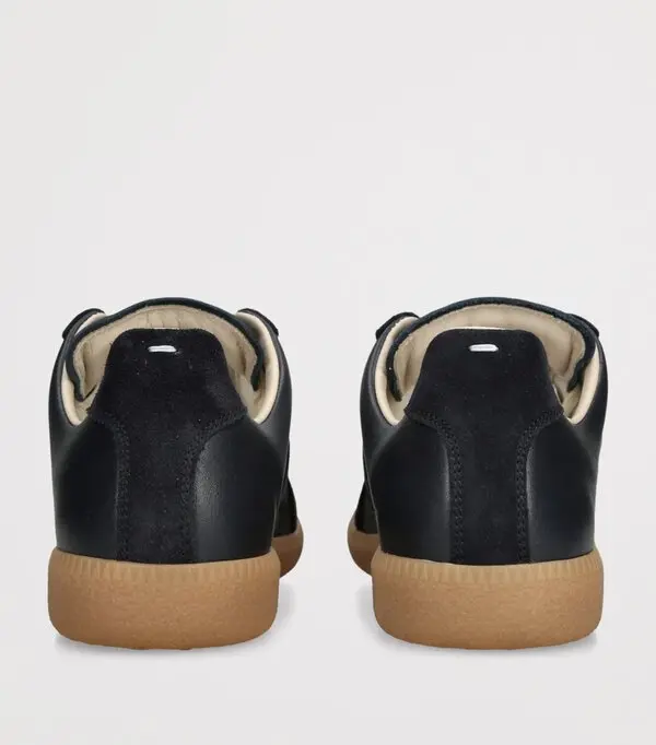 MAISON MARGIELA Leather And Suede Replica Sneakers - Navy
