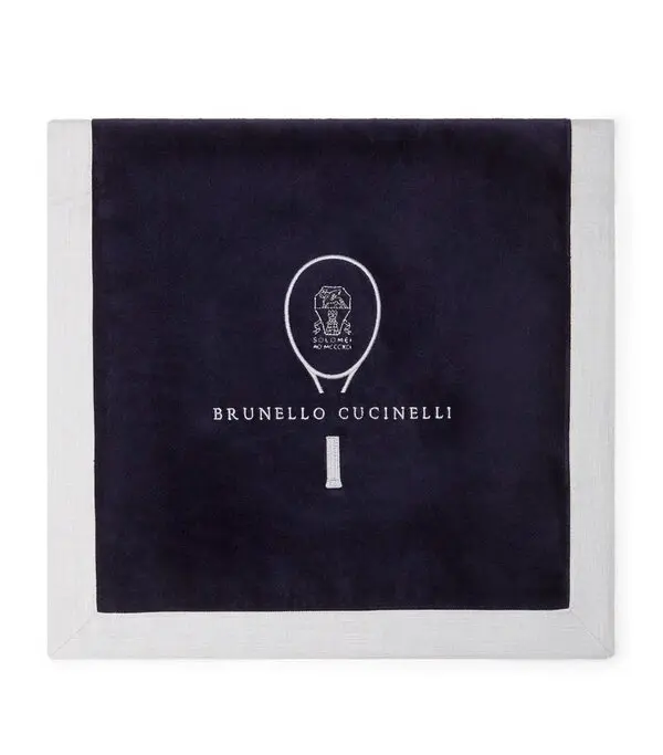 Brunello Cucinelli Terry Cotton Tennis Towel - Blue
