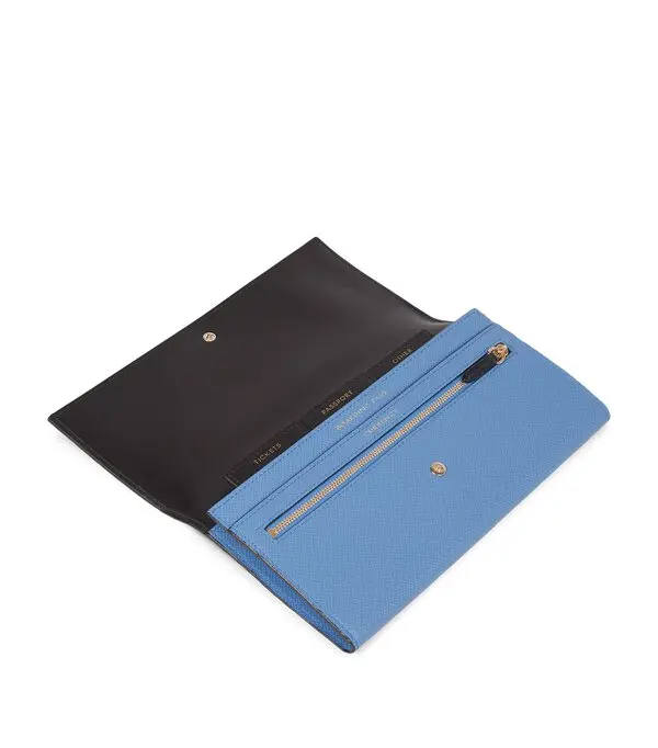 Smythson Leather Marshall Travel Wallet