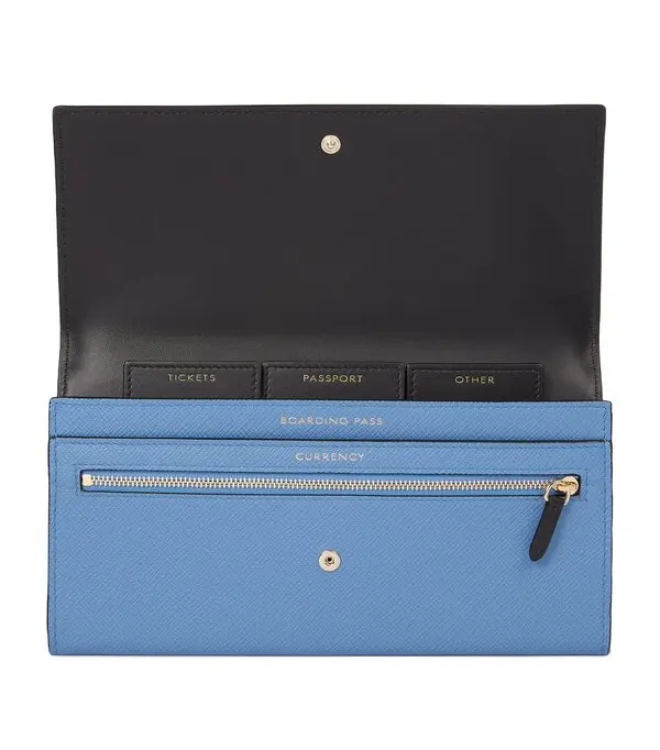 Smythson Leather Marshall Travel Wallet