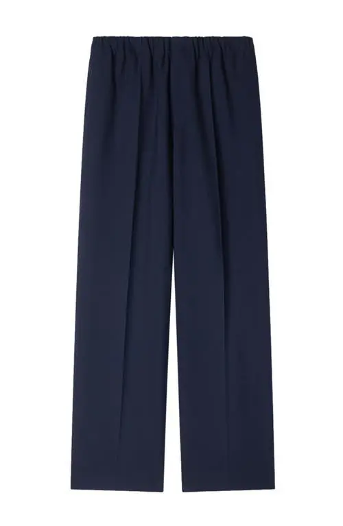 Sandro Wide-leg Trousers - Navy Blue