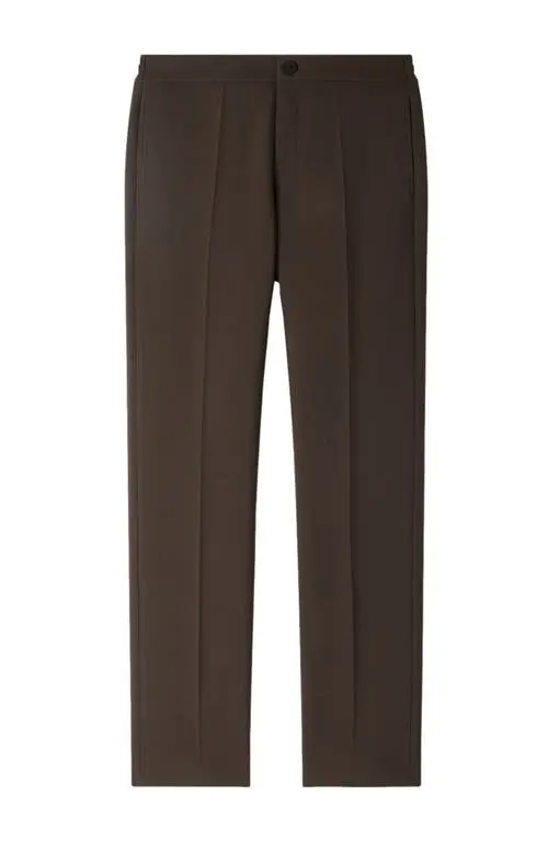 Sandro Straight-leg Jersey Trousers - Dark Taupe