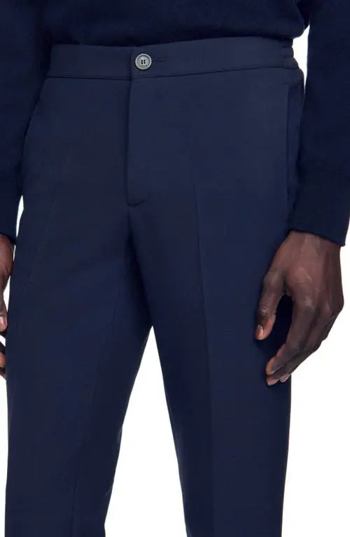 Sandro Straight-leg Technical Jersey Trousers - Navy Blue