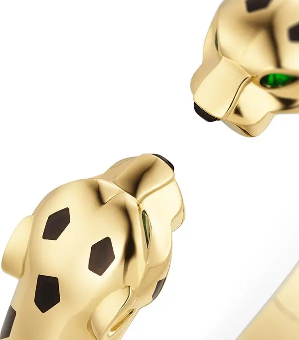 Cartier Panthère De Bangle In Yellow With Tsavorite Garnet And Onyx