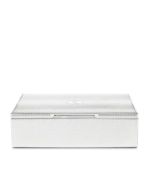Wolf Plated Jewellery Box - Silver