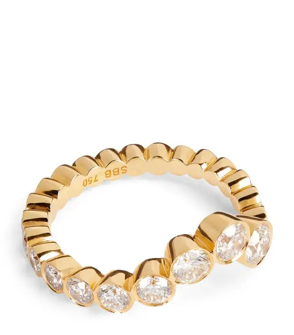 Sophie Bille Brahe Ensemble Ocean Yellow And Diamond Ring - Gold