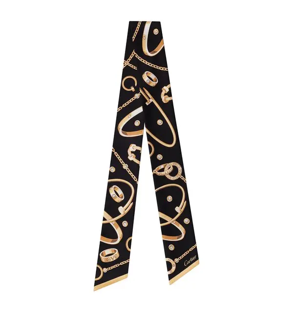 Cartier Silk Precious Mundanity Twilly - Black