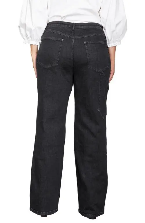 STANDARDS & PRACTICES Workwear High Waist Jeans - Rinse Black