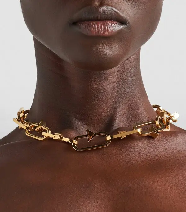 Prada Triangle Chain Necklace