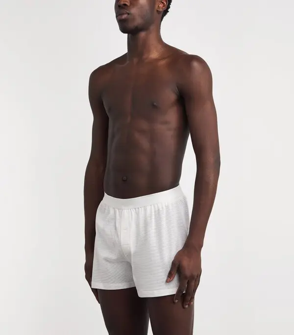 Sunspel Cellular Cotton Boxer Shorts