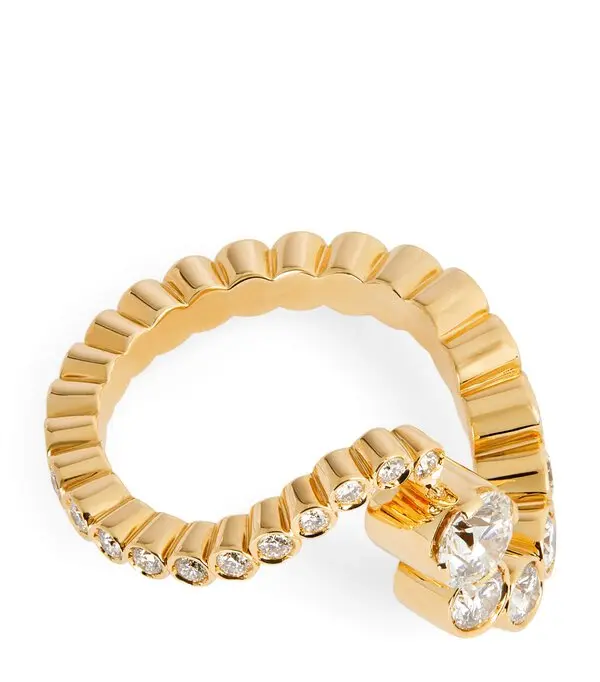 Sophie Bille Brahe Yellow Diamond Ensemble Ocean Ring - Gold