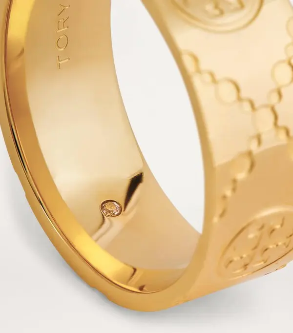 Tory Burch Double T Monogram Ring