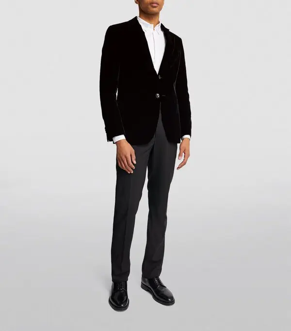 Giorgio Armani Stretch-velvet Icon George Blazer