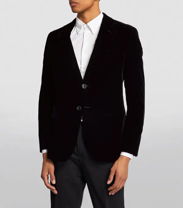 Giorgio Armani Stretch-velvet Icon George Blazer