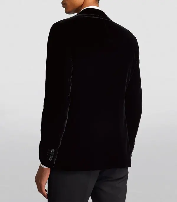 Giorgio Armani Stretch-velvet Icon George Blazer