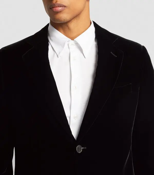 Giorgio Armani Stretch-velvet Icon George Blazer