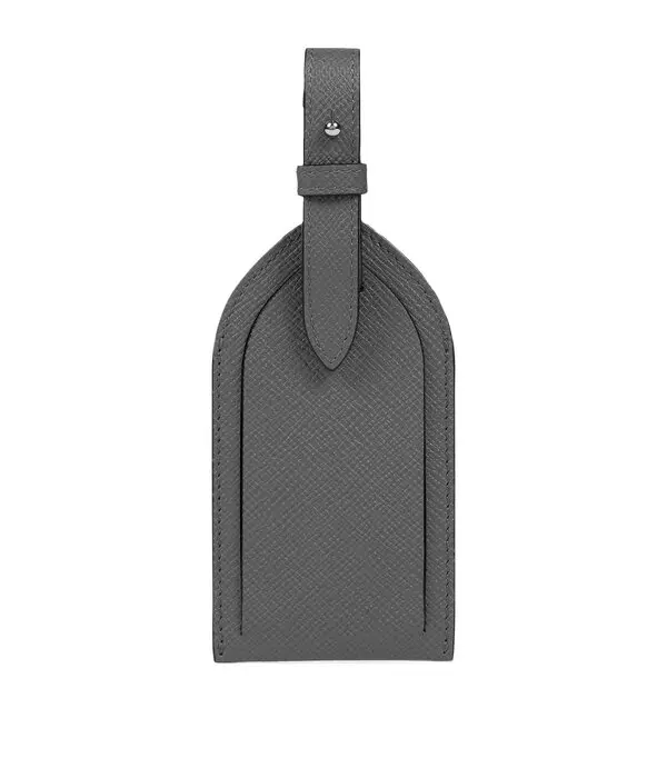 Smythson Leather Panama Luggage Tag