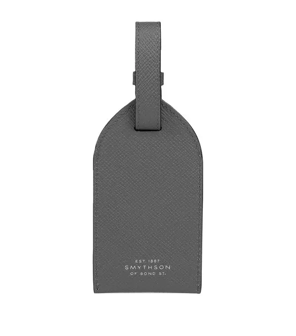 Smythson Leather Panama Luggage Tag