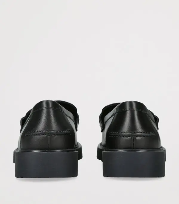 Giorgio Armani Woven Leather Tassel Loafers