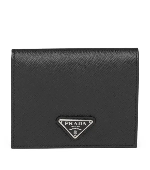 Prada Small Saffiano Leather Bifold Wallet - Black