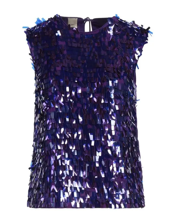 Pinko Sleeveless Crewneck Top With Sequins