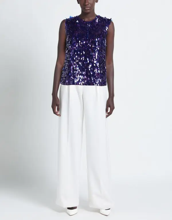 Pinko Sleeveless Crewneck Top With Sequins