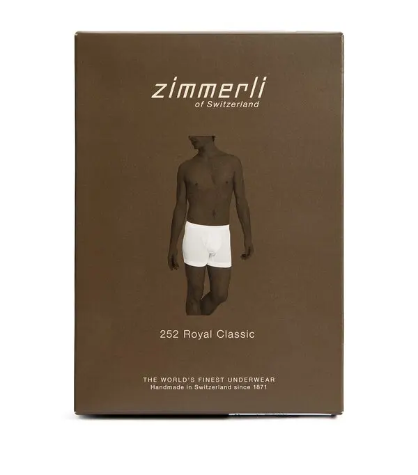 Zimmerli Cotton 252 Royal Classic Boxer Briefs - Black