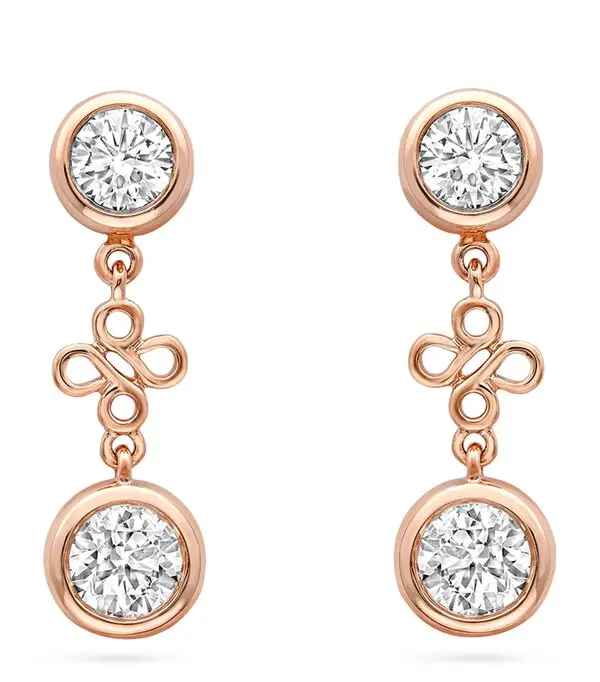 BOODLES Beach Diamond Drop Earrings - Rose Gold