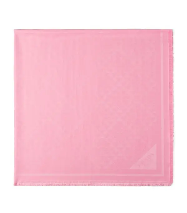 Prada Silk-wool Logo Scarf