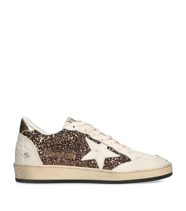 GOLDEN GOOSE Ball Star Glitter Sneakers - White
