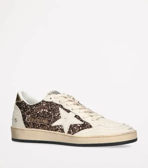 GOLDEN GOOSE Ball Star Glitter Sneakers - White