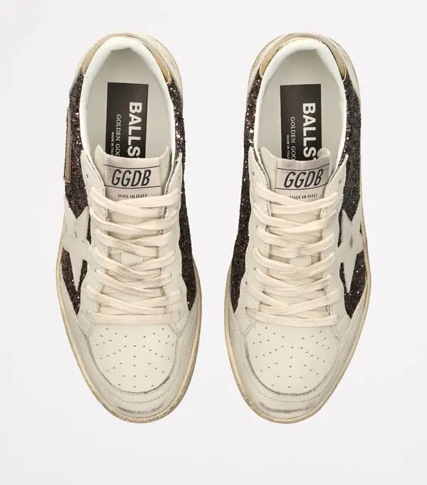 GOLDEN GOOSE Ball Star Glitter Sneakers - White
