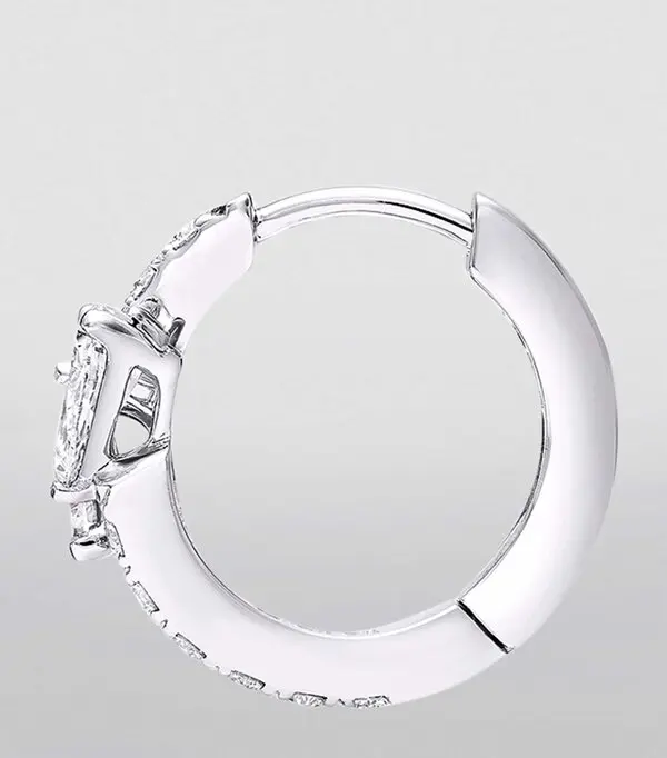 Graff Gold And Diamond Duet Hoop Earrings