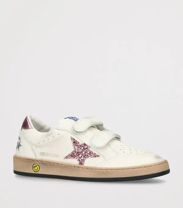 GOLDEN GOOSE Leather Ball Star Sneakers - Pink