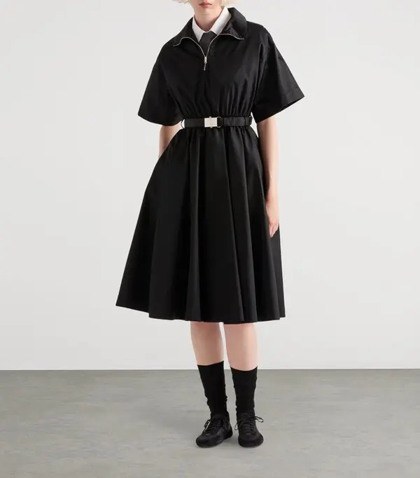 Prada Re-nylon Midi Dress - Black
