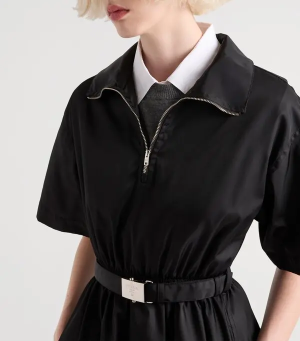 Prada Re-nylon Midi Dress - Black